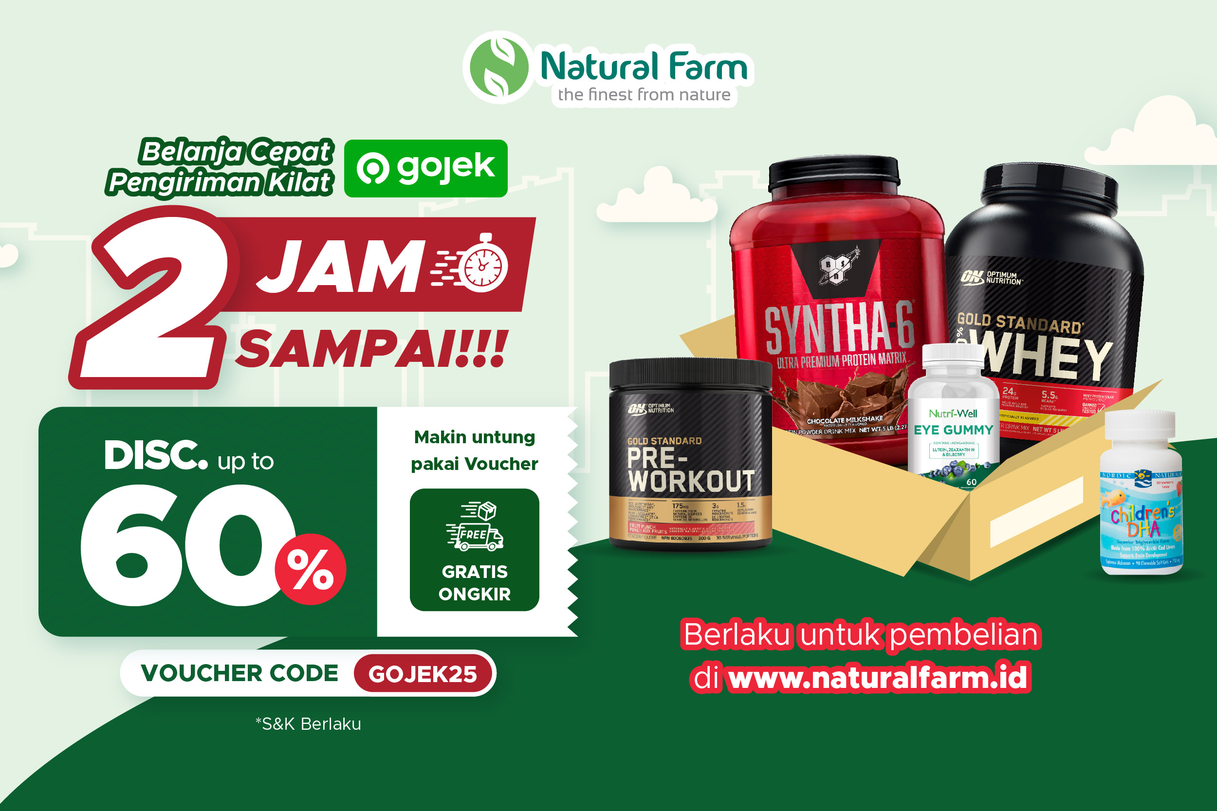 Diskon Ongkir Gojek - Natural Farm Indonesia